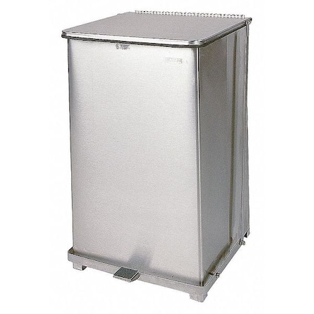 Rubbermaid Commercial 40 gal. Stainless Steel Biohazard Step On Waste ...