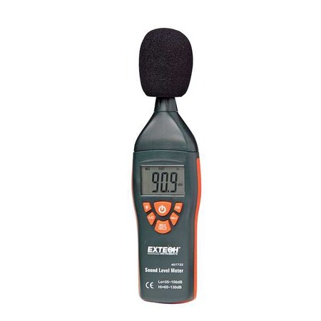 Extech Sound Level Meter, Backlit LCD Display 407732 | Zoro
