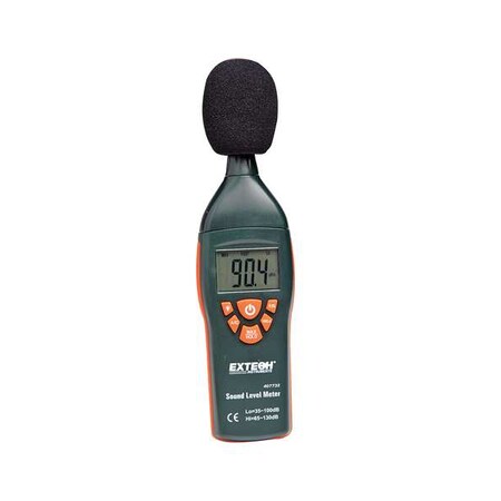 Extech Sound Level Meter, Backlit LCD Display 407732 | Zoro