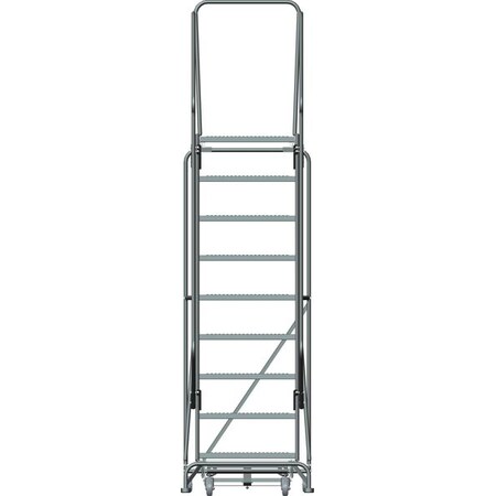 Ballymore 123" H Steel Slope Lockstep Rolling Ladder, 9 Steps, 450 lb ...