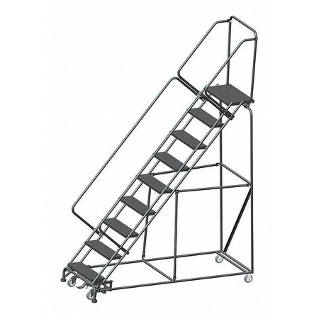Ballymore 123" H Steel Slope Lockstep Rolling Ladder, 9 Steps, 450 lb ...
