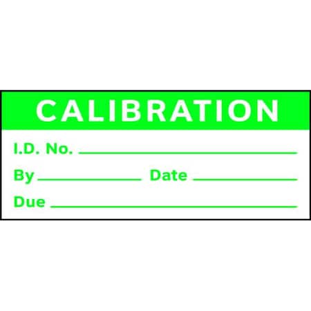 Stranco Calibration Label, ENG, Green/White, PK350, TC-21002 TC-21002 ...