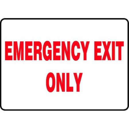 Accuform Emergency Exit Sign, 7\u0022 x 10\u0022, Plastic, English, 10 ...