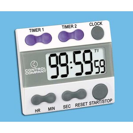 Traceable Digital Timer, 3/4 In. LCD, 2 Channels 8212 | Zoro