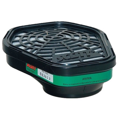 3M Scott Chemical Cartridge, Quarter Turn, AM, MA, Green, 2 PK, NIOSH ...