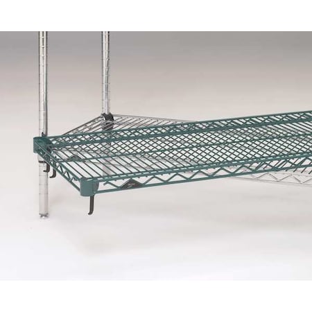 Metro Slanted Wire Shelf, 18"D x 48"W x 1/4"H, Chrome 1848DNC-1PK | Zoro