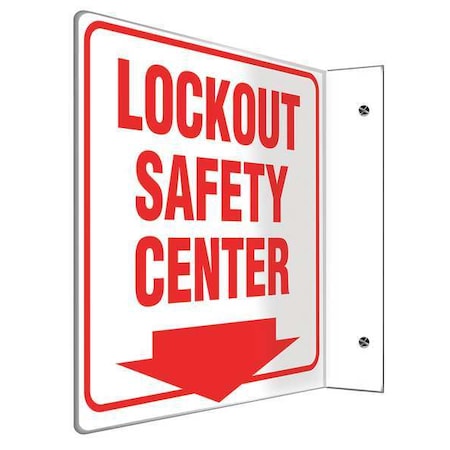 Accuform L-Shape Projection Sign, 8 in Height, 8 in Width, Plastic, L ...