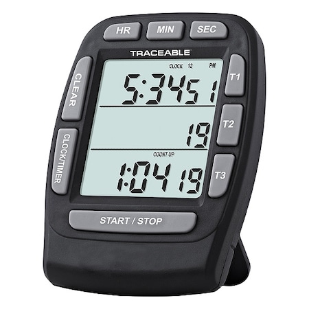 Traceable Digital Clock, CountDown, CountUp, 20hrs 9022539 | Zoro