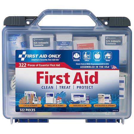 First Aid Only First Aid Kit w/House, 322pcs, 11x9.75", BL 91413 | Zoro
