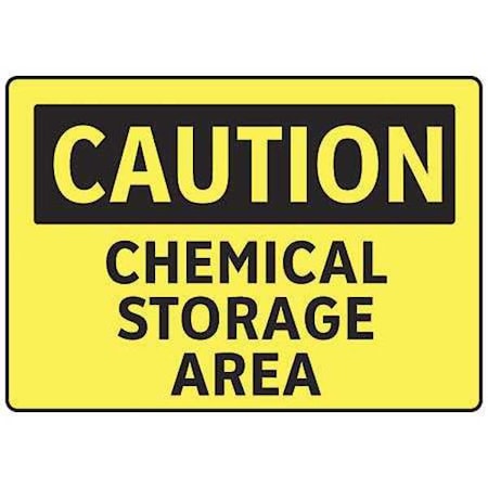 Electromark Caution Sign, 7 in Height, 10 in Width, Vinyl, English ...