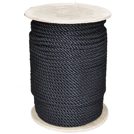 All Gear Rope, 2-1/2 ft. L, 1/2" dia., Black AG3STN12600B | Zoro