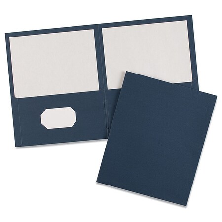 AVERY Two-Pocket File Folder, Dark Blue, PK25 (47985) | Zoro