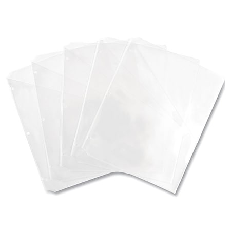 Avery Binder Pockets, Clear, Pk5 AVE75243 | Zoro