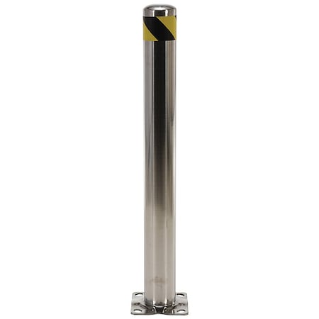 Zoro Select Bollard, 4-1/2", 42 In. H, Silver BOL-SS-42-4.5 | Zoro