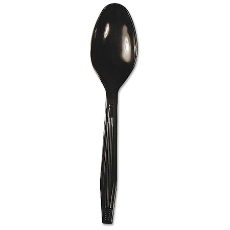 Zoro Select Disposable Spoon, Black, Heavy, PK1000 V01844 | Zoro