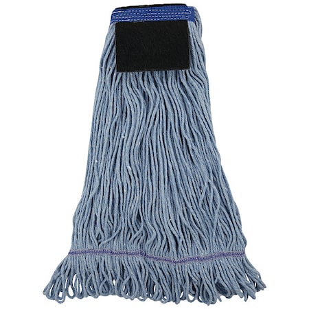 Unisan 1.25 in String Wet Mop, Looped-End, Blue, Cotton/Synthetic, PK12 ...