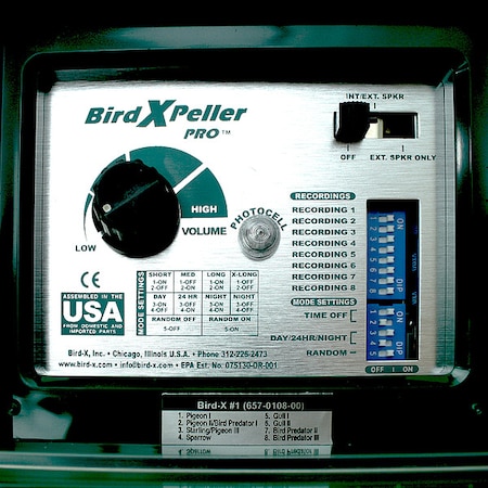 Bird-X Bird Repeller, 110 Vac BXP PRO 1 | Zoro