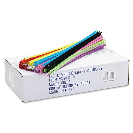 Chenille Kraft Pipe Cleaners, Polyester, PK1000 9112-01 | Zoro