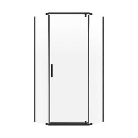 Fgi Shower Door, 25.25 in W, 74 in H, Glass CVNA0474-CL-MB | Zoro