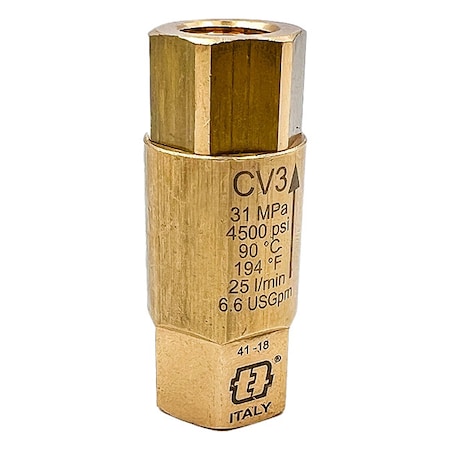 Mecline 3/8" FNPT Spring Check Valve CV3-40038 | Zoro