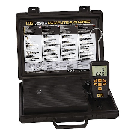 Cps Charging Scale, 220 lb Max, LCD CC220EW | Zoro