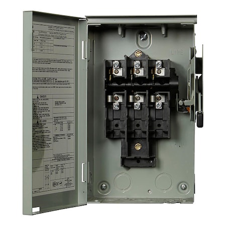 Eaton Safety Switch, Nonfusible, 3PST, Three Phase, NEMA 3R, Indoor ...