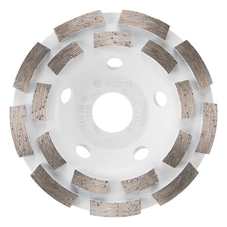 Bosch Diamond Cup Wheel, 4 1/2 in dia DC4518 | Zoro