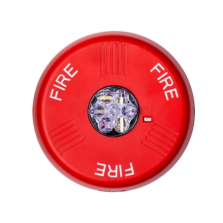 Eaton Strobe Light, Red, LED, 24V, 60 FPM, 6 1/4 in Dia., Ceiling ...