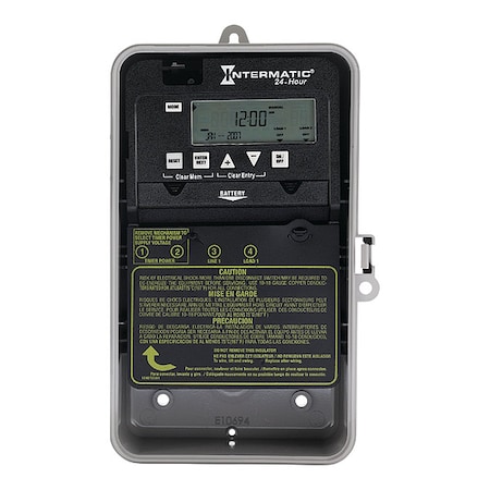 Intermatic Electronic Timer, 24 hr, SPST-NO EP100C | Zoro