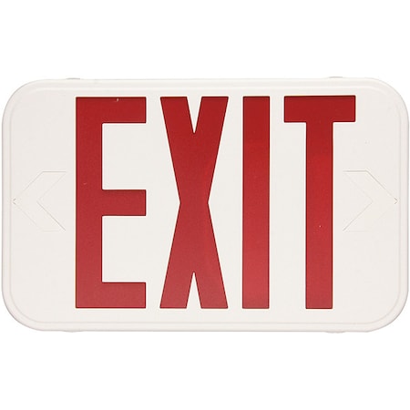 Maxlite Exit Sign Red Letter White Thermoplastic EXT-RW | Zoro