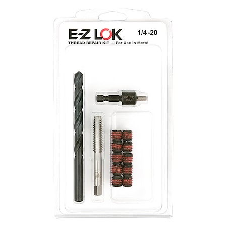Zoro Select Thread Repair Kit, Self Locking Thread Inserts, Steel, 10 ...