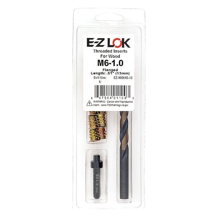 Zoro Select Thread Repair Kit, Hex Drive Threaded Inserts, M6-1.00 ...