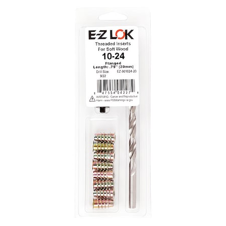Zoro Select Thread Repair Kit, Hex Drive Threaded Inserts, #10-24 ...