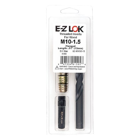 Zoro Select Thread Repair Kit, Hex Drive Threaded Inserts, M10-1.50 ...