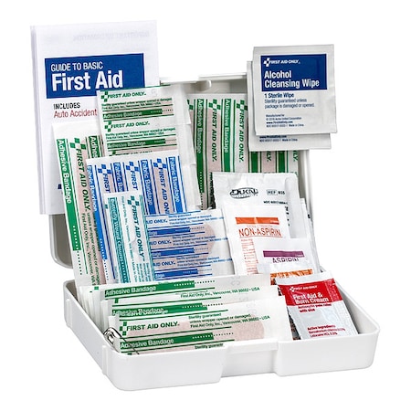 First Aid Only First Aid Kit, Serves 15 People, 47 Components, Plastic ...