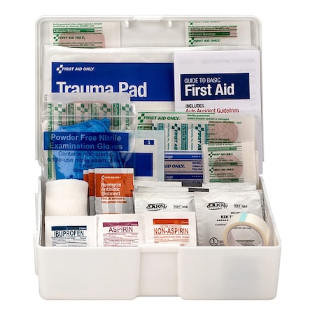 First Aid Only First Aid Kit, Serves 25 People, 80 Components, Plastic ...