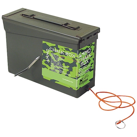 Kraft Tool Chalk Line Box, 150 ft, Poly Cord, Camo Grn GG302 | Zoro