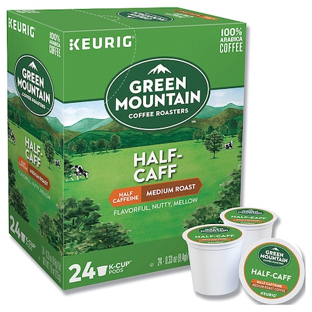 Green Mountain Coffee Coffee, Half Caff, Pod, Half-Caffeinated, Ground ...