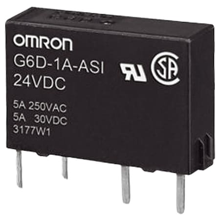 Omron Power PCB Relay G6D-1A-ASI DC24 | Zoro