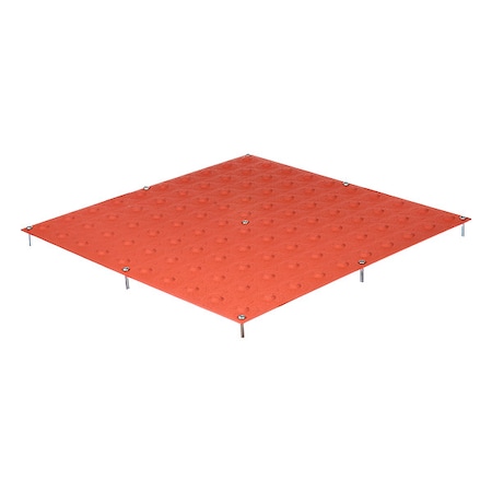 Tuftile Detectable Warning Tile Steel Colonial Red, 48 in W x 24 in L ...