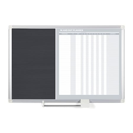 Mastervision In/Out Board, Steel, 18 in, 24 in, Aluminum Frame, Black ...