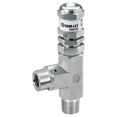 Ham-Let Relief Valve, Stainless Steel, 1 57/100" L H-985-SS-N-1/4-SL | Zoro