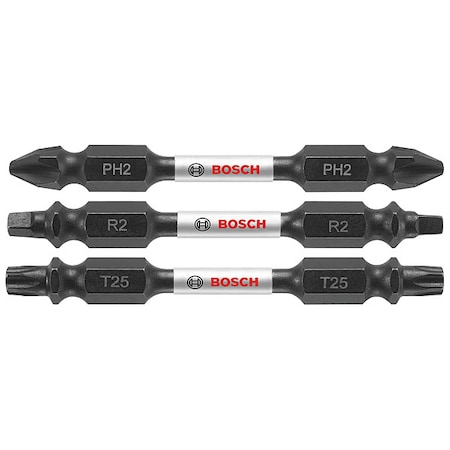 Bosch Double-Ended Bit Set, 1/4" Hex, 2 1/2" L ITDEV2503 | Zoro