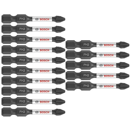 Bosch Screwdriver Bits, 1/4" Hex, 2" L, PK15 ITPH2215 | Zoro