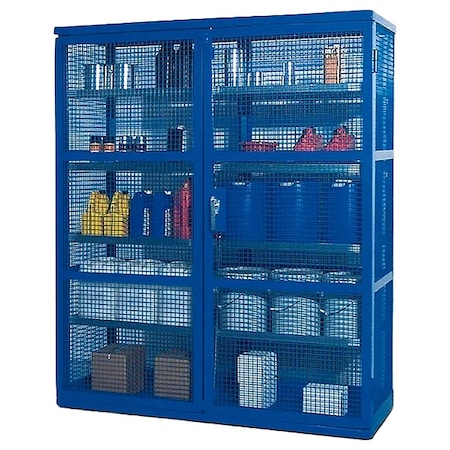 Denios Bulk Storage Locker, 74 in W, 28 in D, 87 in H, 8 Adjustable ...