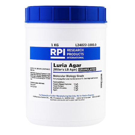 Rpi Luria Agar, Granulated (Millers LB), 1kg L24022-1000.0 | Zoro