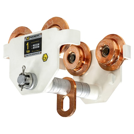 Oz Lifting Products Spark Resistant Push Beam Trolley OZSR1PBT | Zoro