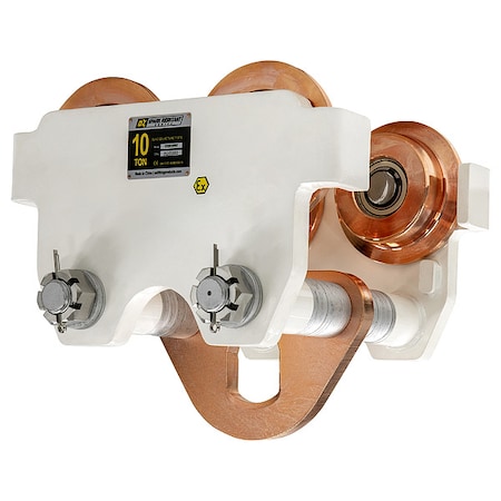 Oz Lifting Products Spark Resistant Push Beam Trolley OZSR10PBT | Zoro