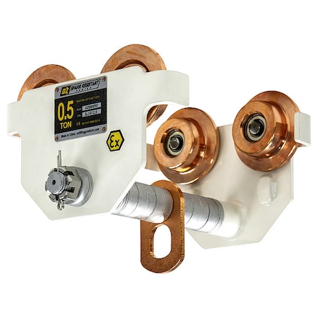 Oz Lifting Products Spark Resistant Push Beam Trolley OZSR05PBT | Zoro