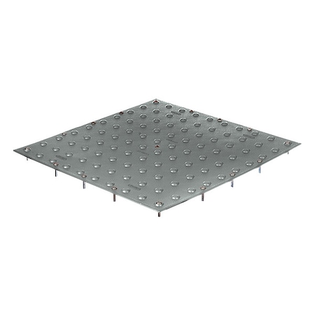 Tuftile Detectable Warning Tile Polymer Gray, 36 in W x 24 in L, 3/16 ...